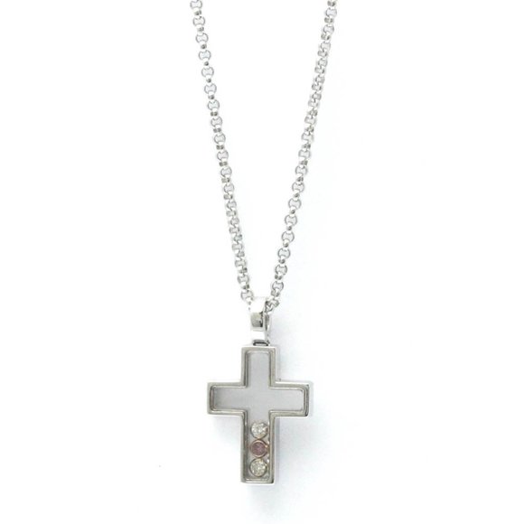 OTHERS | Jewelry | Chopard Happy Diamond Cross Top Charm 79409 White ...